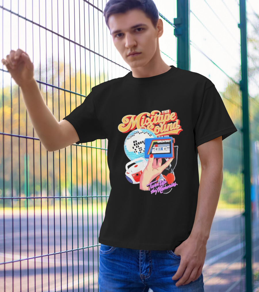 The Mixtape Sound Walkman Turn Up The Memories Disco Vibes T-Shirt