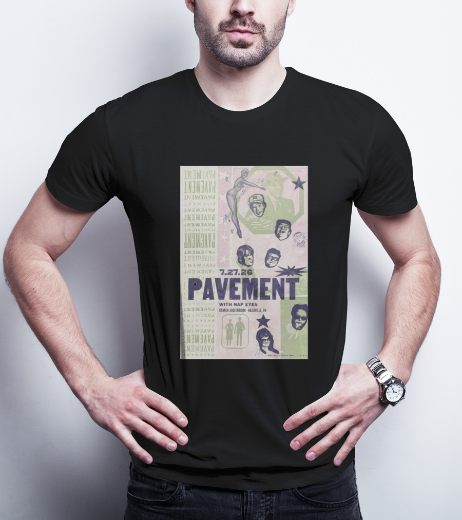 Pavement With Nap Eyes Ryman Auditorium Nashville Jul 27 2026 T-Shirt