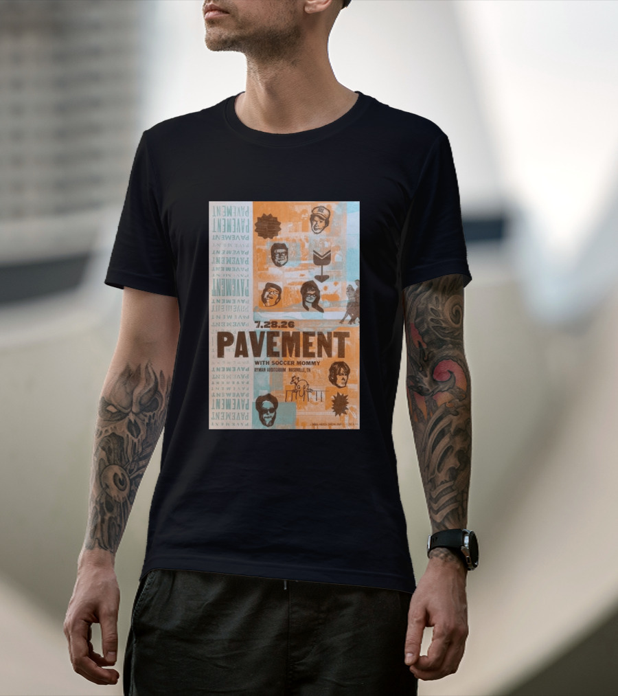 Pavement With Soccer Mommy Ryman Auditorium Nashville July 28 2026 T-Shirt