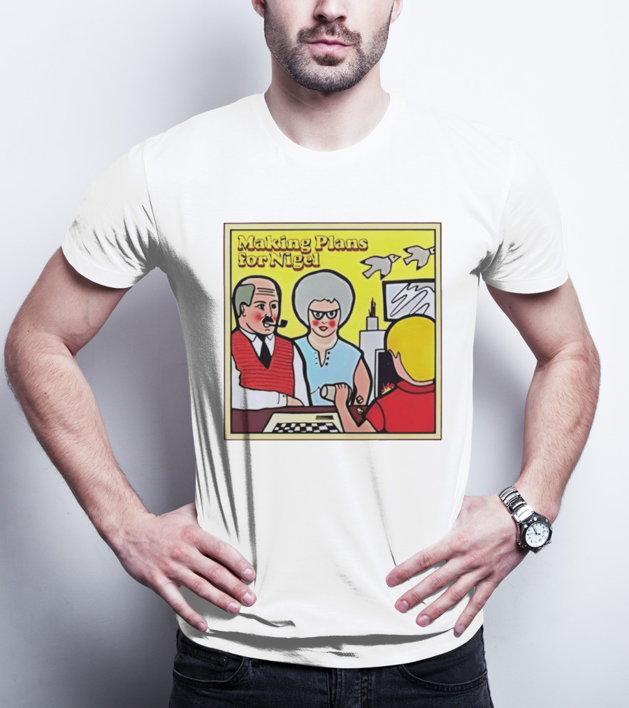 Making Plans For Nigel XTC New Wave English Rock Scene Yellow Background Birds Family T-Shirt