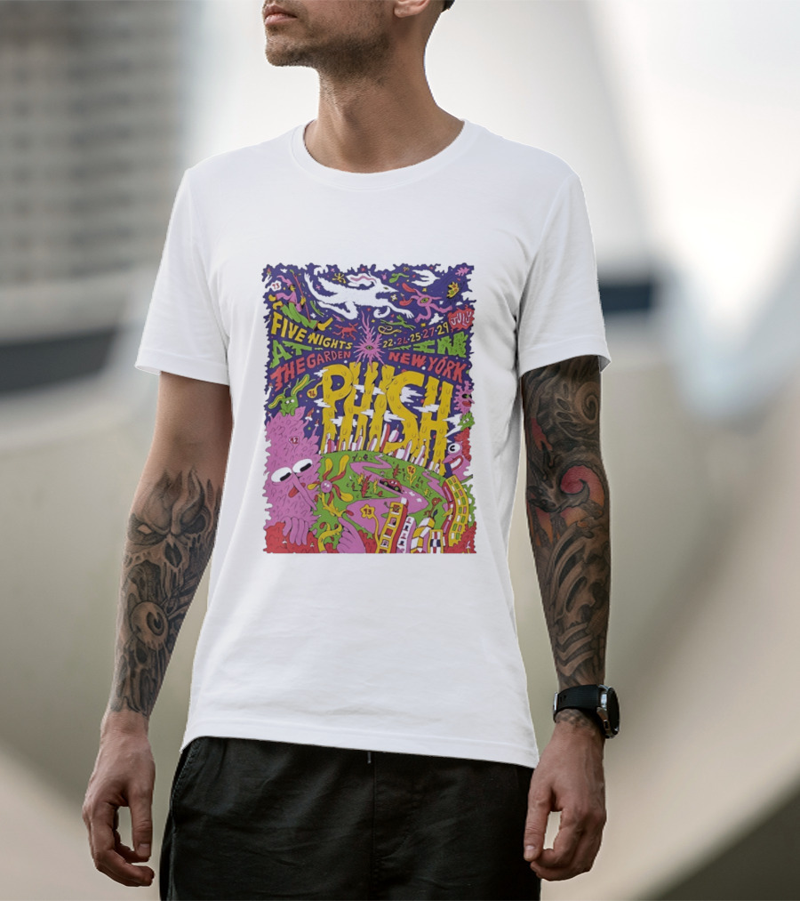 Phish Five Nights At The Garden New York July 2023 Concert T-Shirt