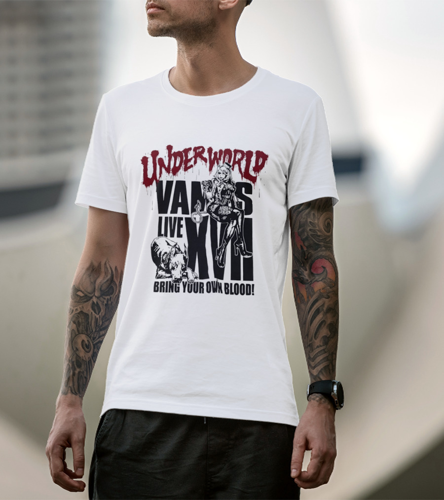 Underworld Vamps Live XVII Bring Your Own Blood Dripping Horror Aesthetic T-Shirt