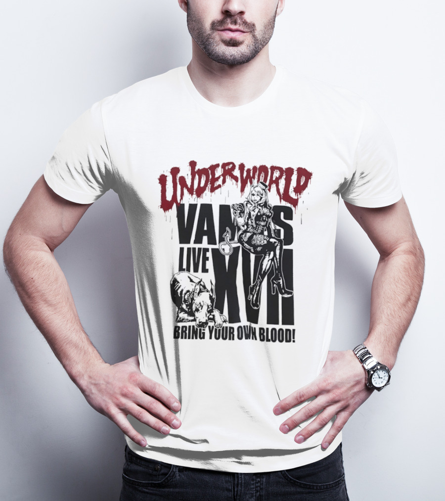 Underworld Vamps Live XVII Bring Your Own Blood Dripping Horror Aesthetic T-Shirt
