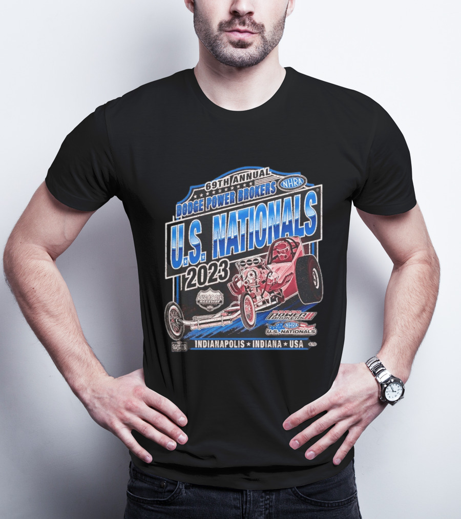 69th Annual Dodge Power Brokers NHRA U.S. Nationals 2023 Lucas Oil Raceway Indianapolis Indiana USA T-Shirt