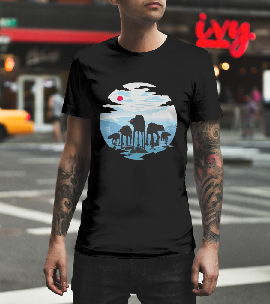 AT AT Walkers Ice Planet Battle Scene T-Shirt