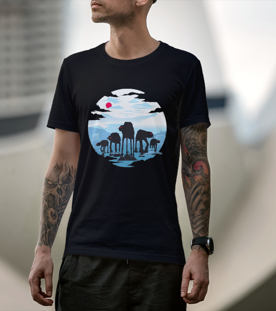AT AT Walkers Ice Planet Battle Scene T-Shirt