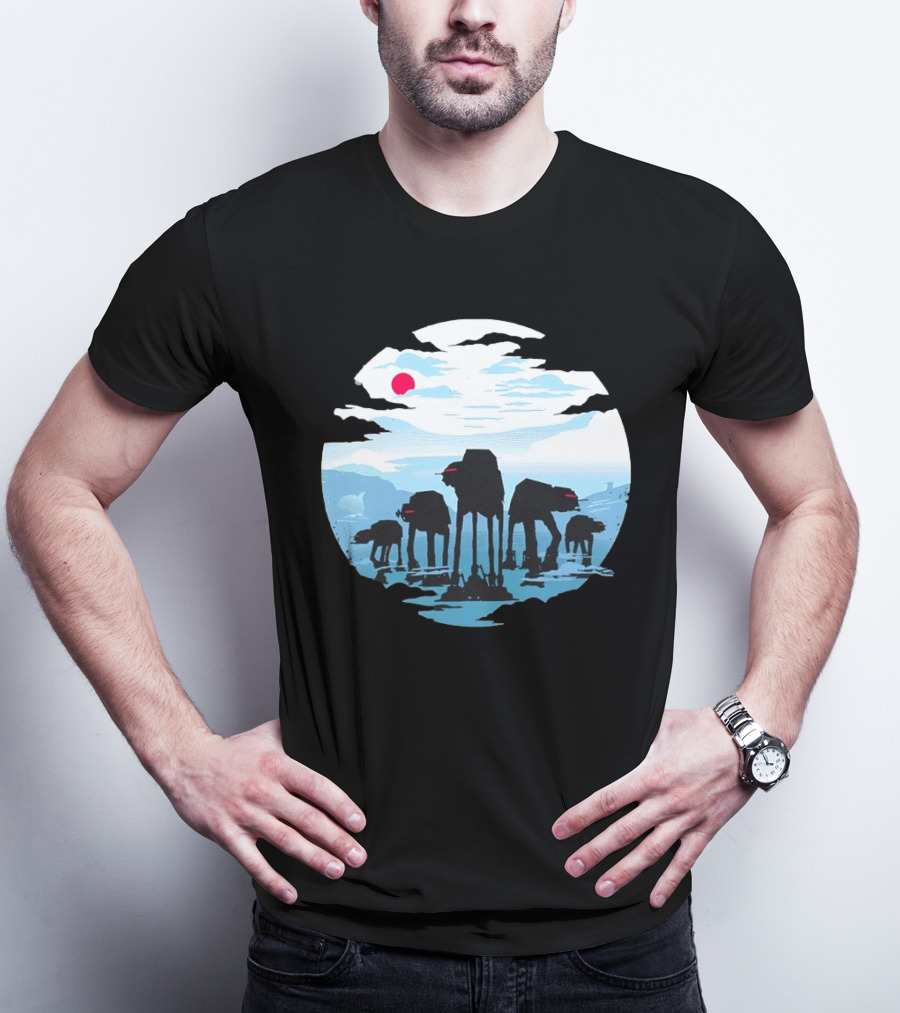 AT AT Walkers Ice Planet Battle Scene T-Shirt