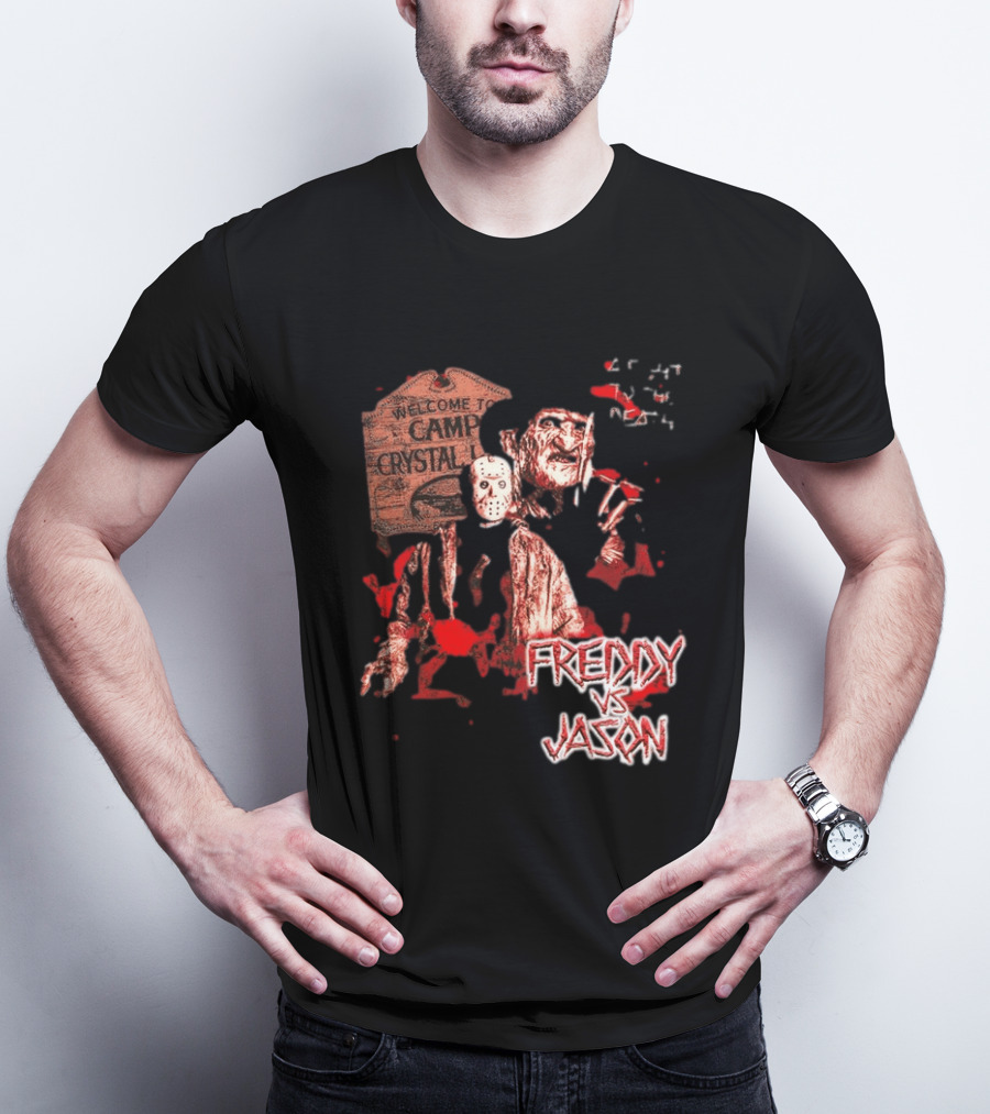Freddy Vs Jason Welcome To Camp Crystal Lake Halloween T-Shirt