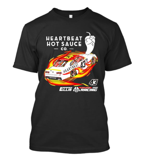 Heartbeat Hot Sauce Co Ryan Ellis 43 Alpha Prime Racing T-Shirt