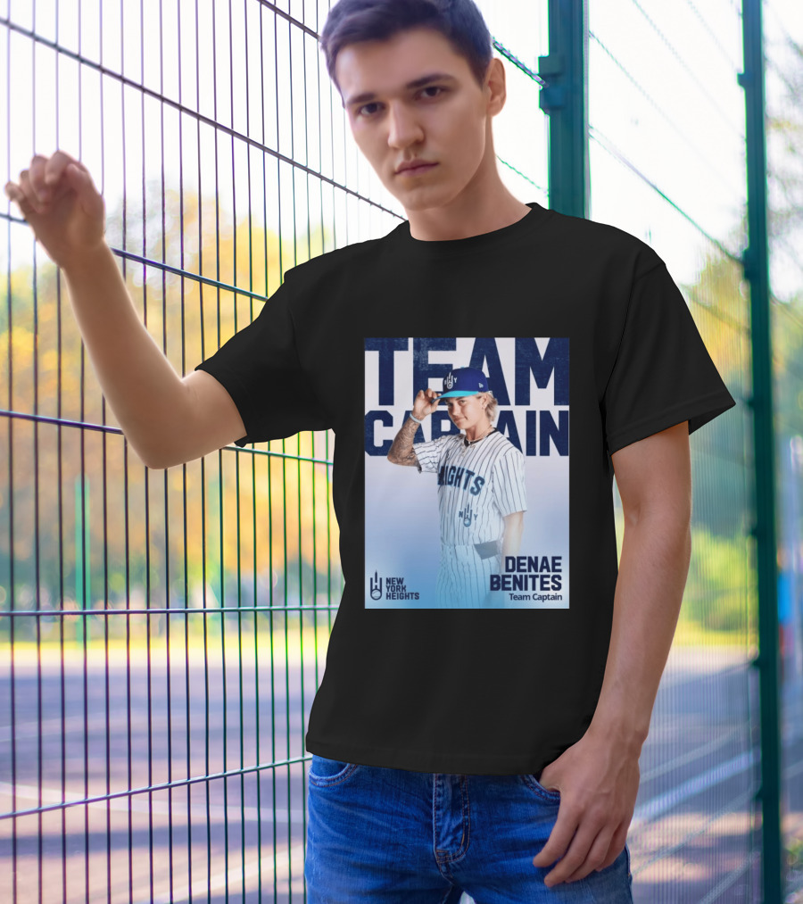 Team Captain Denae Benites New York Heights Baseball Team T-Shirt