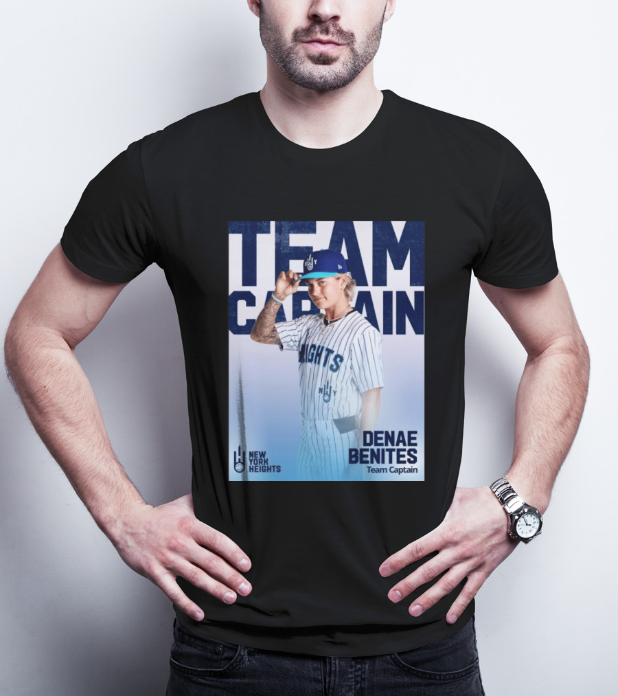 Team Captain Denae Benites New York Heights Baseball Team T-Shirt