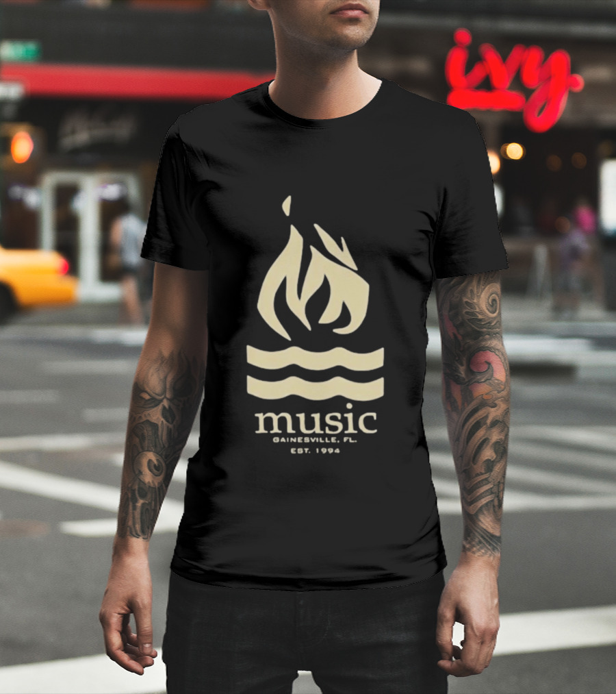 Hot Water Music Gainesville FL Est 1994 Flame And Waves T-Shirt