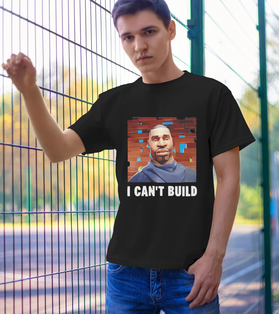 I Can't Build Fortnite Character Brick Wall T-Shirt