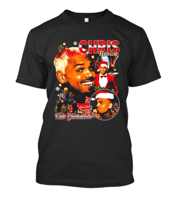 Chris Brown Holiday Festive Santa Hat This Christmas Celebration T-Shirt