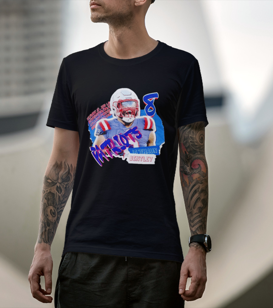 Patriots Ja'whaun Bentley New England 8 Football Superstars T-Shirt