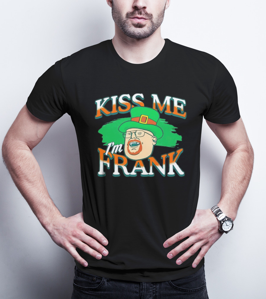 Kiss Me I'm Frank Leprechaun Hat Ginger Beard T-Shirt