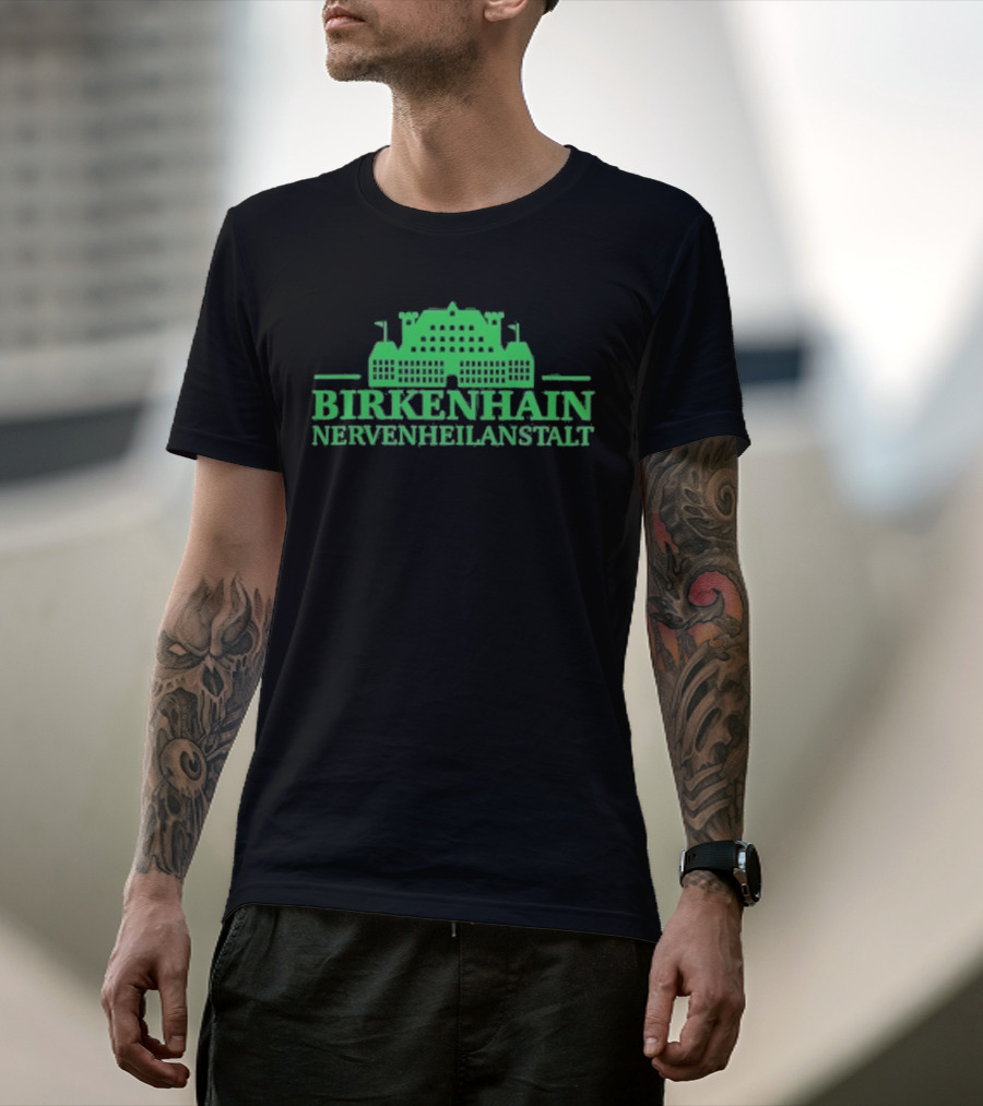 Kiz Birkenhain Nervenheilanstalt Building Icon Green T-Shirt
