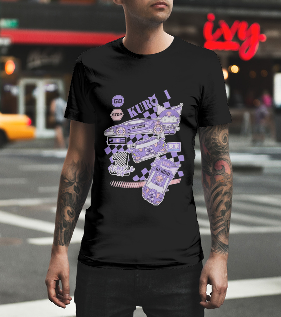 Kuromi Tokyo Speed Racing Number 07 Go Stop T-Shirt