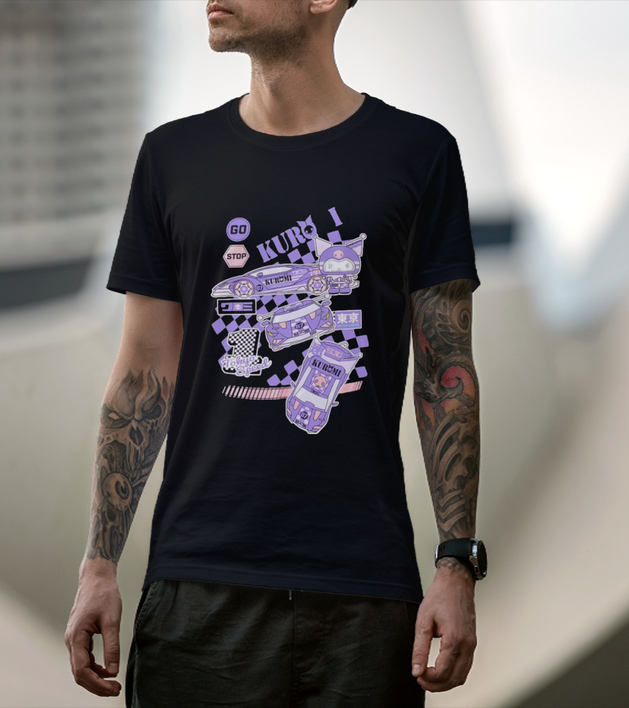 Kuromi Tokyo Speed Racing Number 07 Go Stop T-Shirt