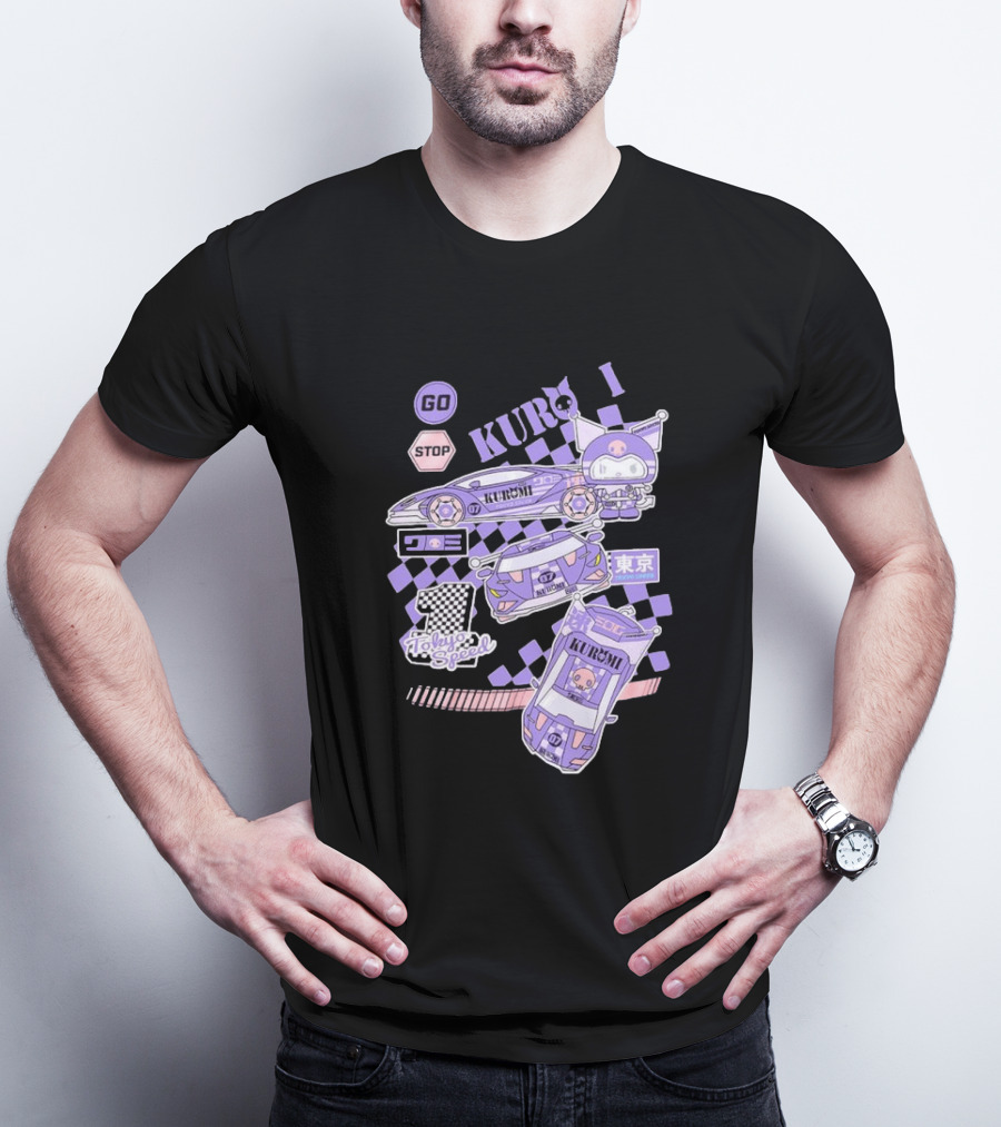 Kuromi Tokyo Speed Racing Number 07 Go Stop T-Shirt