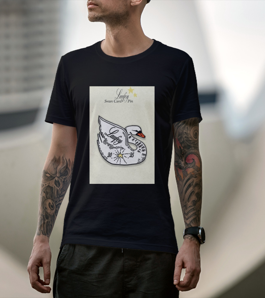 Laufey Swan Card Pin 2025 Stars Event T-Shirt