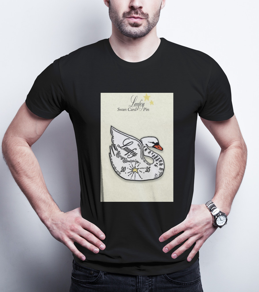Laufey Swan Card Pin 2025 Stars Event T-Shirt
