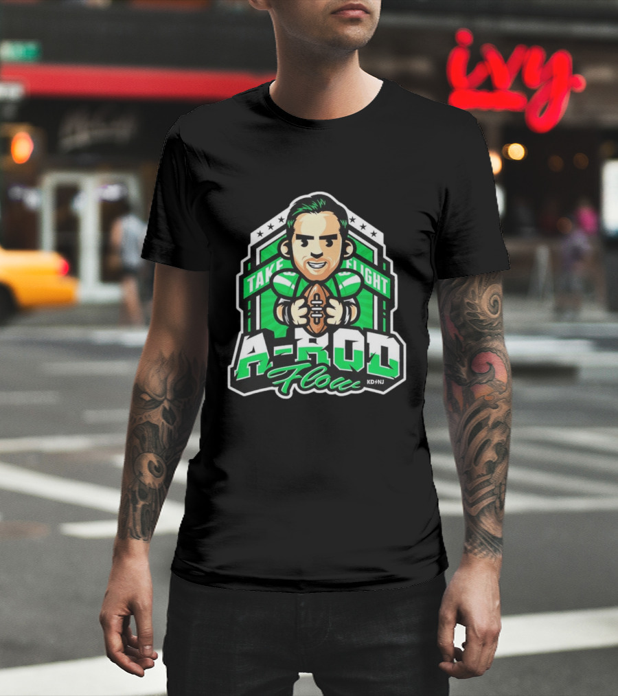 New York Jets Aaron Rodgers Take Flight A Rod Flow T-Shirt