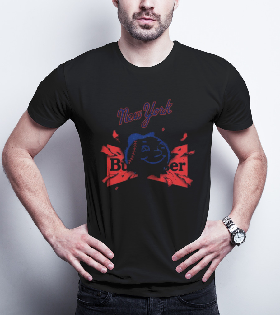 New York Mets Mr Met Budweiser Kings Of Baseball T-Shirt