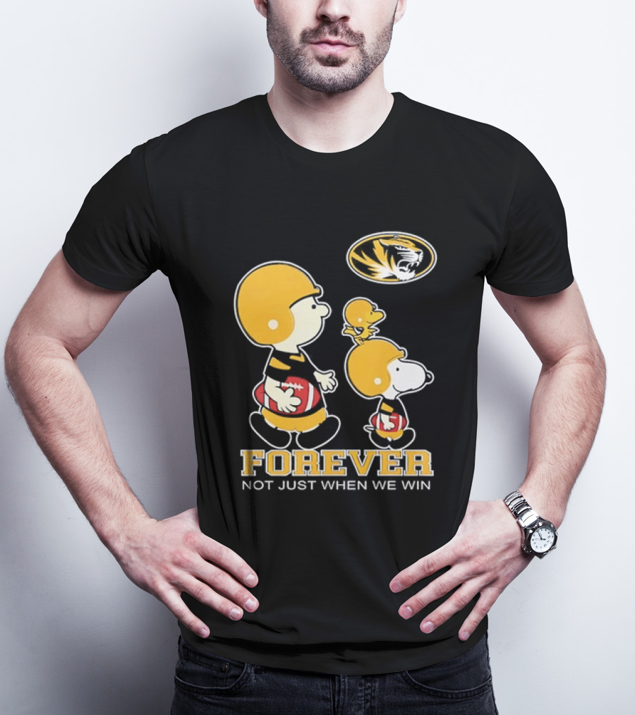 Peanuts Characters Football Mizzou Spirit Forever Not Just When We Win T-Shirt