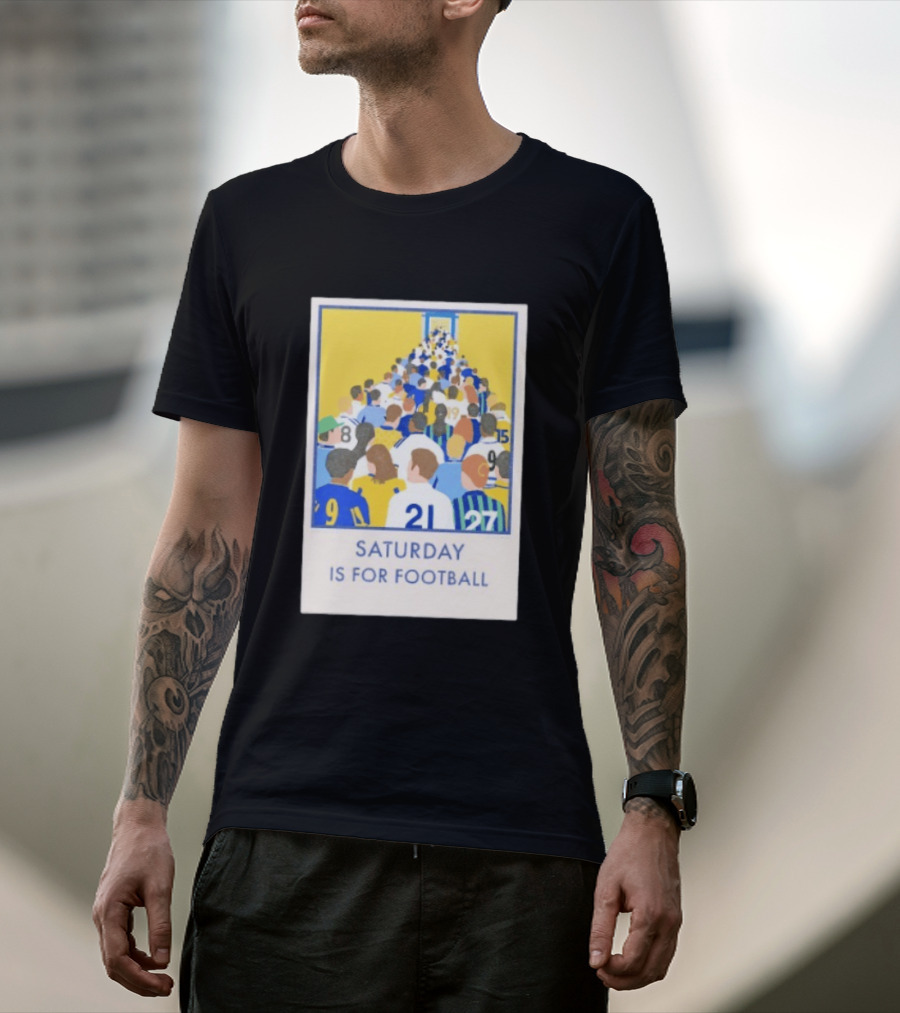 Saturday Is For Football Fans Colorful Player Gathering T-Shirt