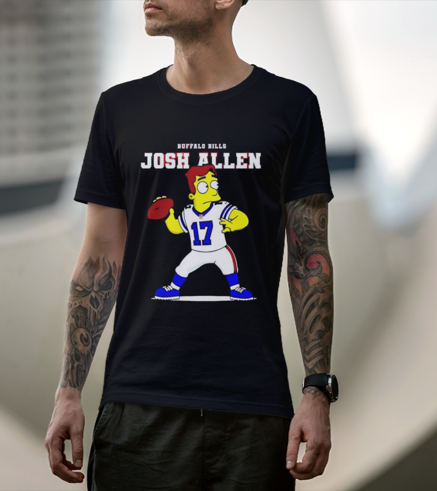 Simpson Springfield Josh Allen Buffalo Bills Football 17 T-Shirt