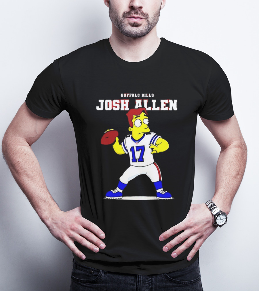 Simpson Springfield Josh Allen Buffalo Bills Football 17 T-Shirt