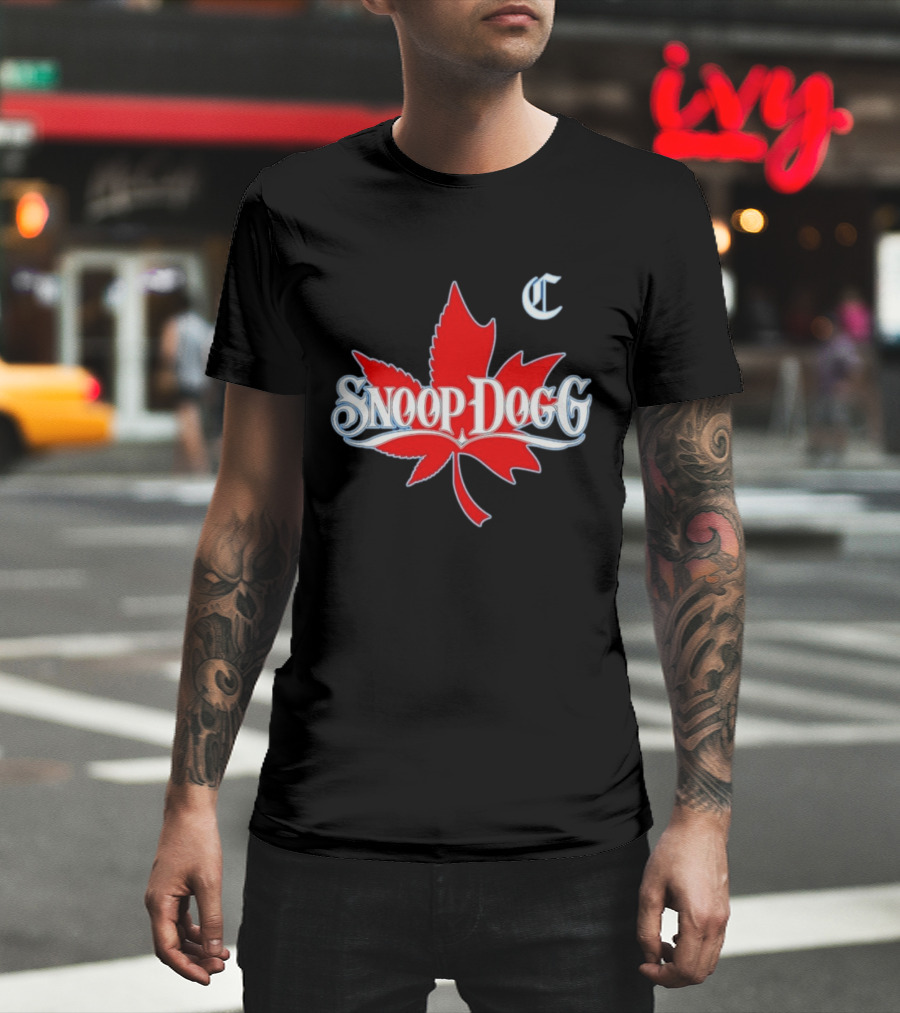 Snoop Dogg 2024 Cali To Canada Tour Schedule Date List Red Maple Leaf T-Shirt
