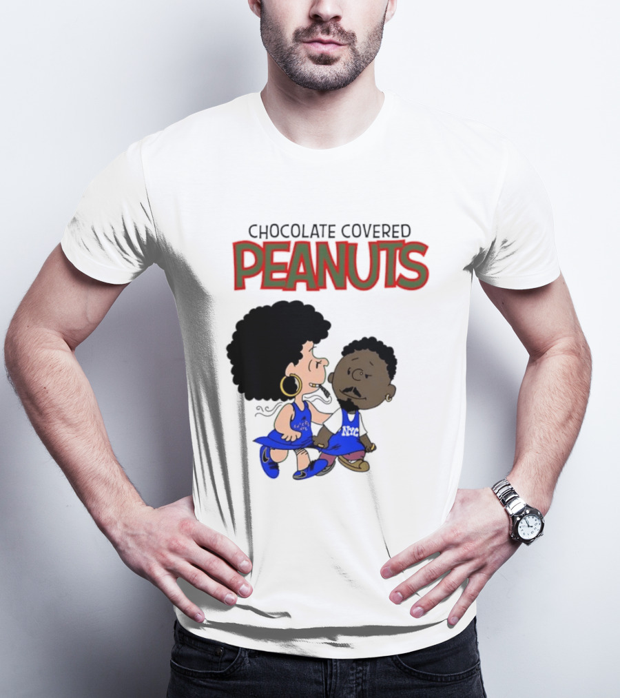 Chocolate Covered Peanuts Characters In Knicks Jerseys T-Shirt