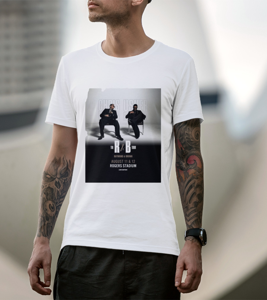 The R&B Tour Chris Usher Raymond Brown August 11 12 Rogers Stadium Live Nation T-Shirt
