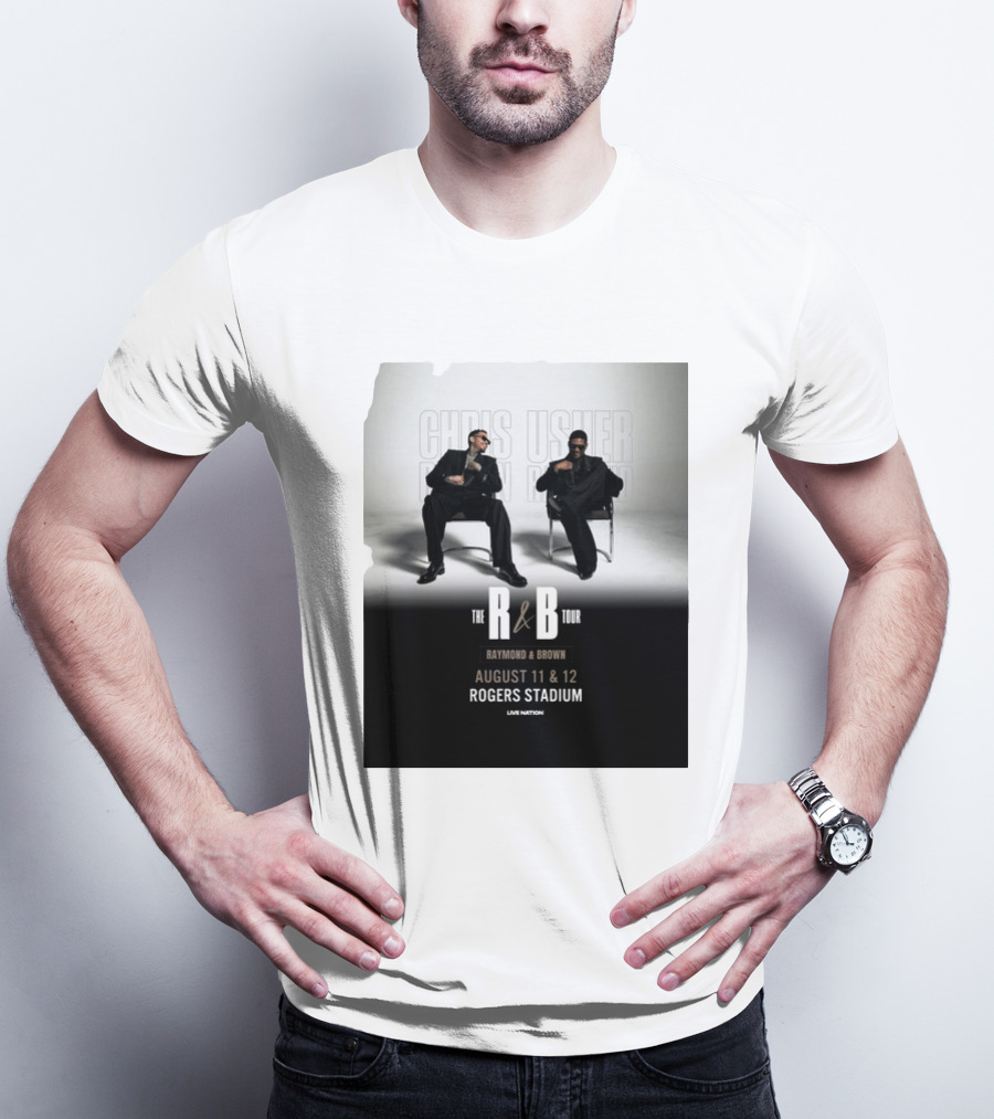 The R&B Tour Chris Usher Raymond Brown August 11 12 Rogers Stadium Live Nation T-Shirt