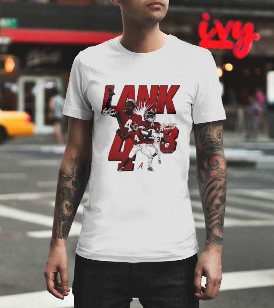 Alabama Crimson Tide Jalen Milroe Terrion Arnold Lank 4th 3 Football Caricature T-Shirt