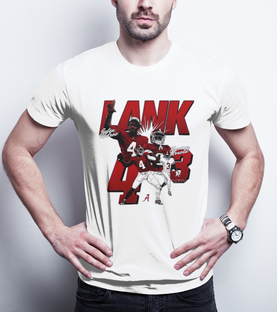 Alabama Crimson Tide Jalen Milroe Terrion Arnold Lank 4th 3 Football Caricature T-Shirt