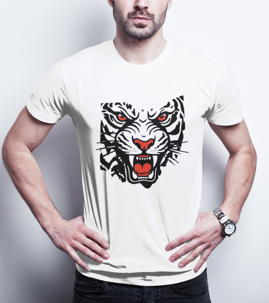 Clemson Tigers Head Clemson University Fierce Tiger Face T-Shirt