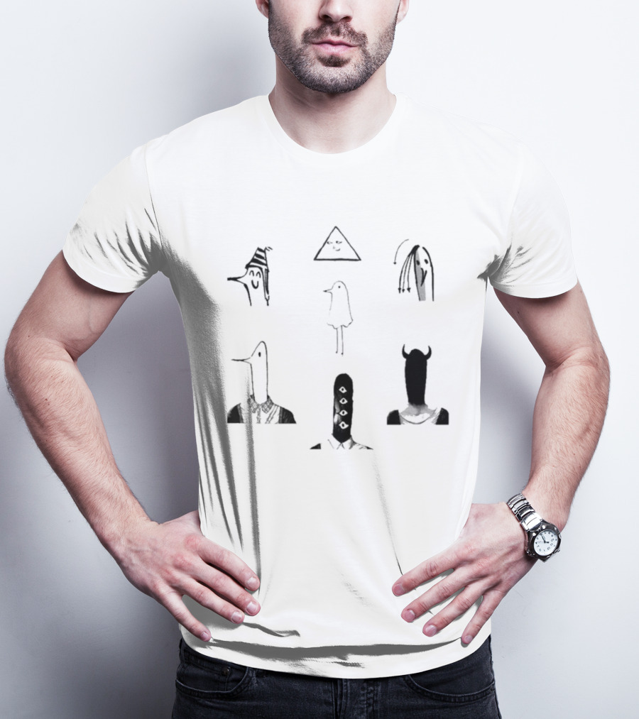 Oyasumi Punpun All Forms Minimalist Characters Collection T-Shirt