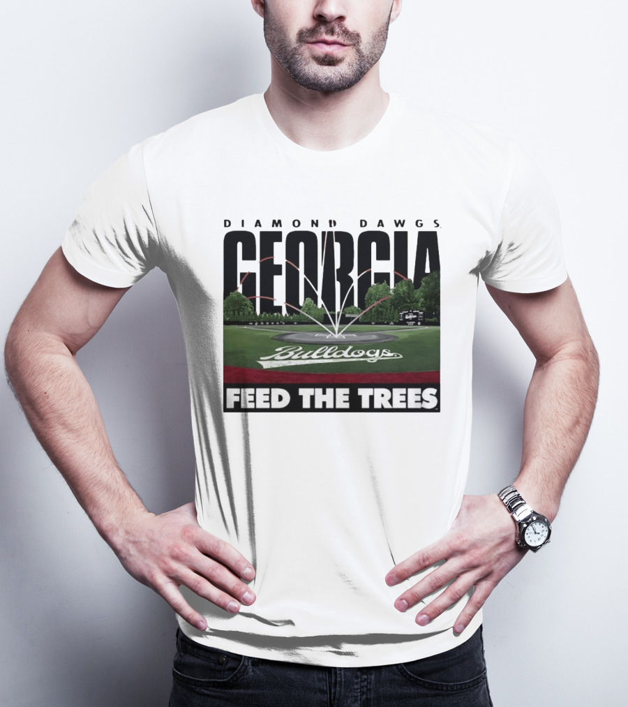Diamond Dawgs Georgia Bulldogs Baseball Feed The Trees T-Shirt