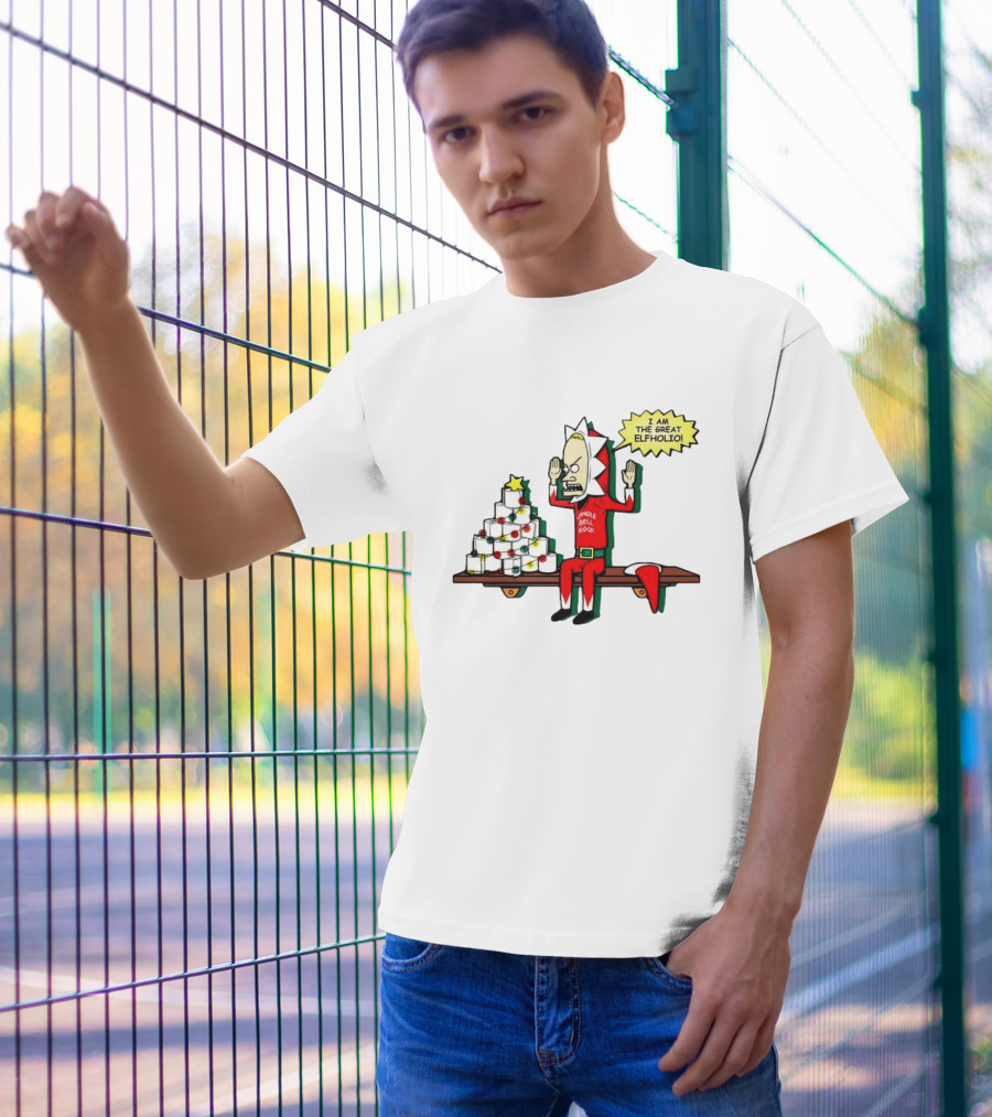 Beavis Jingle Bell Rock I Am The Great Elfholio Christmas T-Shirt