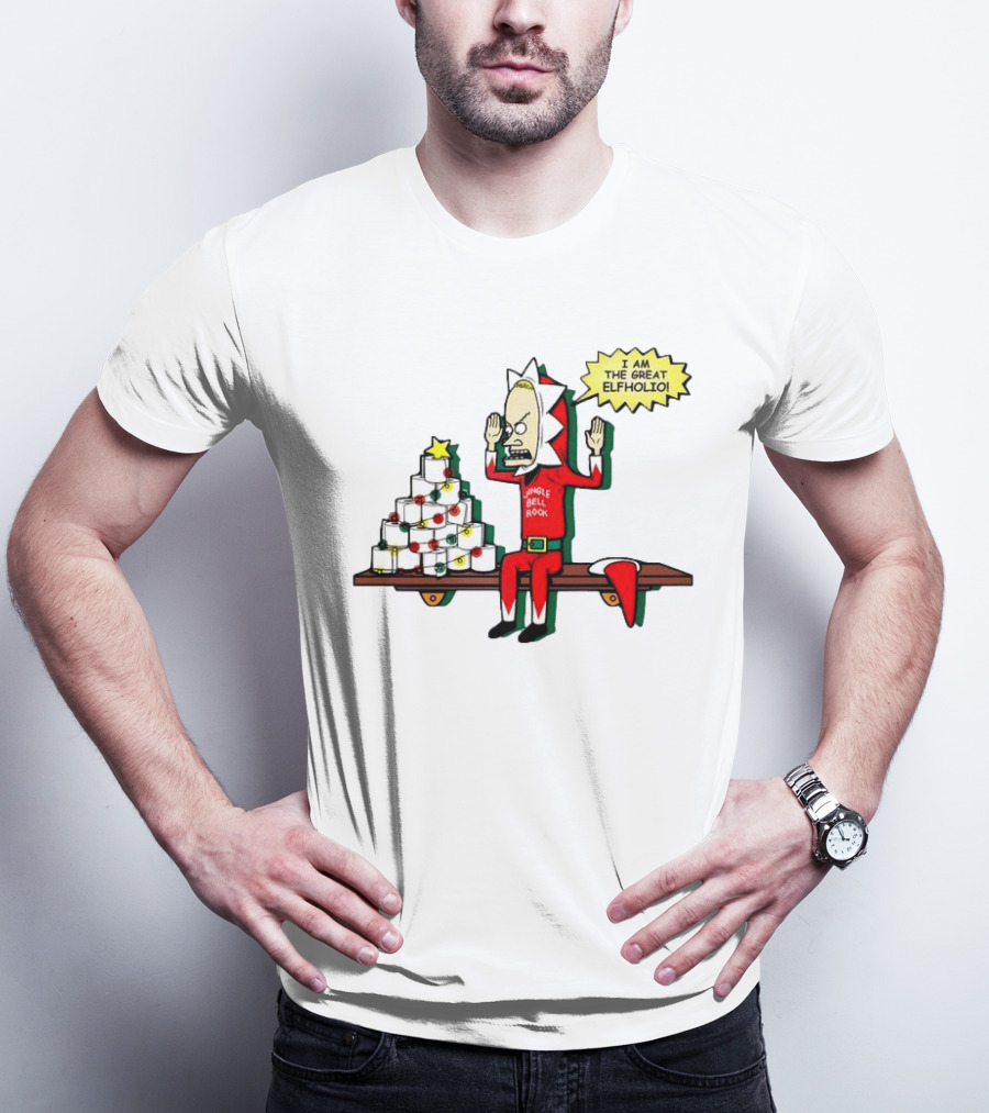 Beavis Jingle Bell Rock I Am The Great Elfholio Christmas T-Shirt