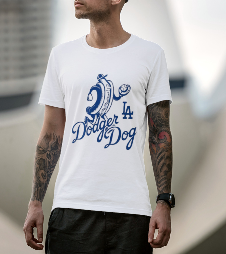 Dodger Dog LA Dodgers Hot Dog Baseball T-Shirt