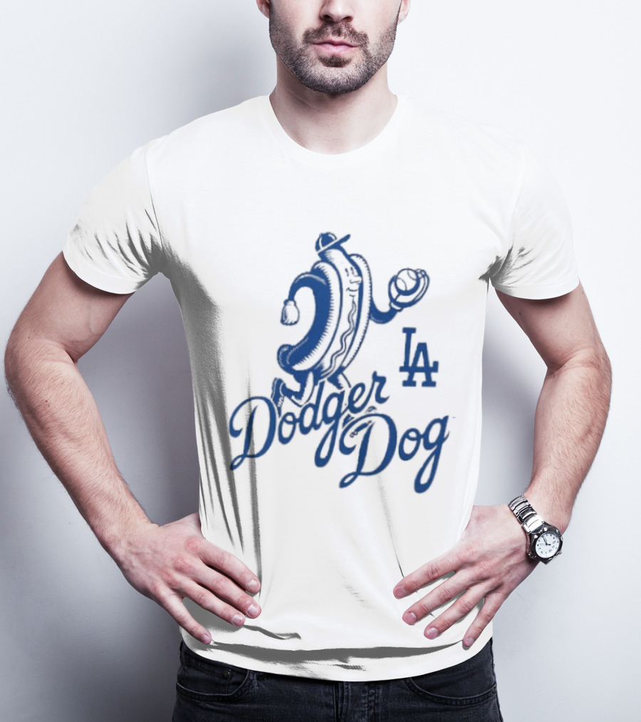 Dodger Dog LA Dodgers Hot Dog Baseball T-Shirt