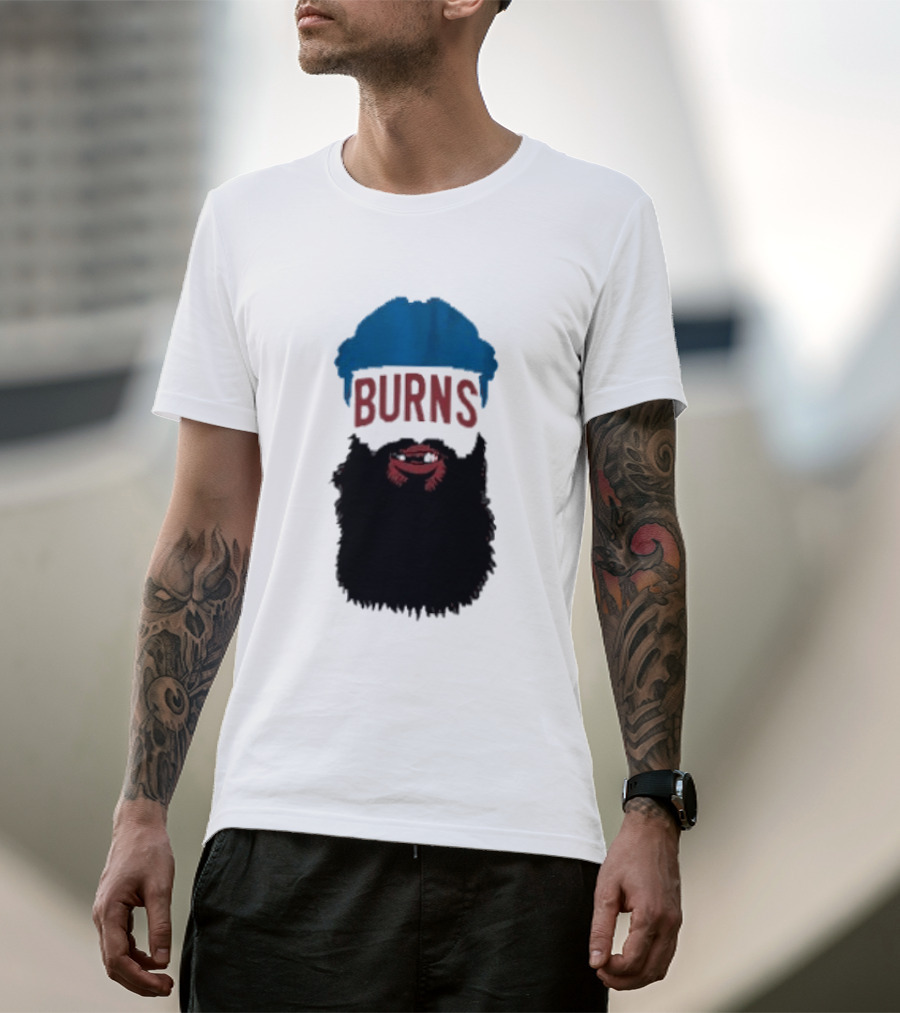 Brent Burns Beard Blue And Red Text Colorado Hockey Fan T-Shirt