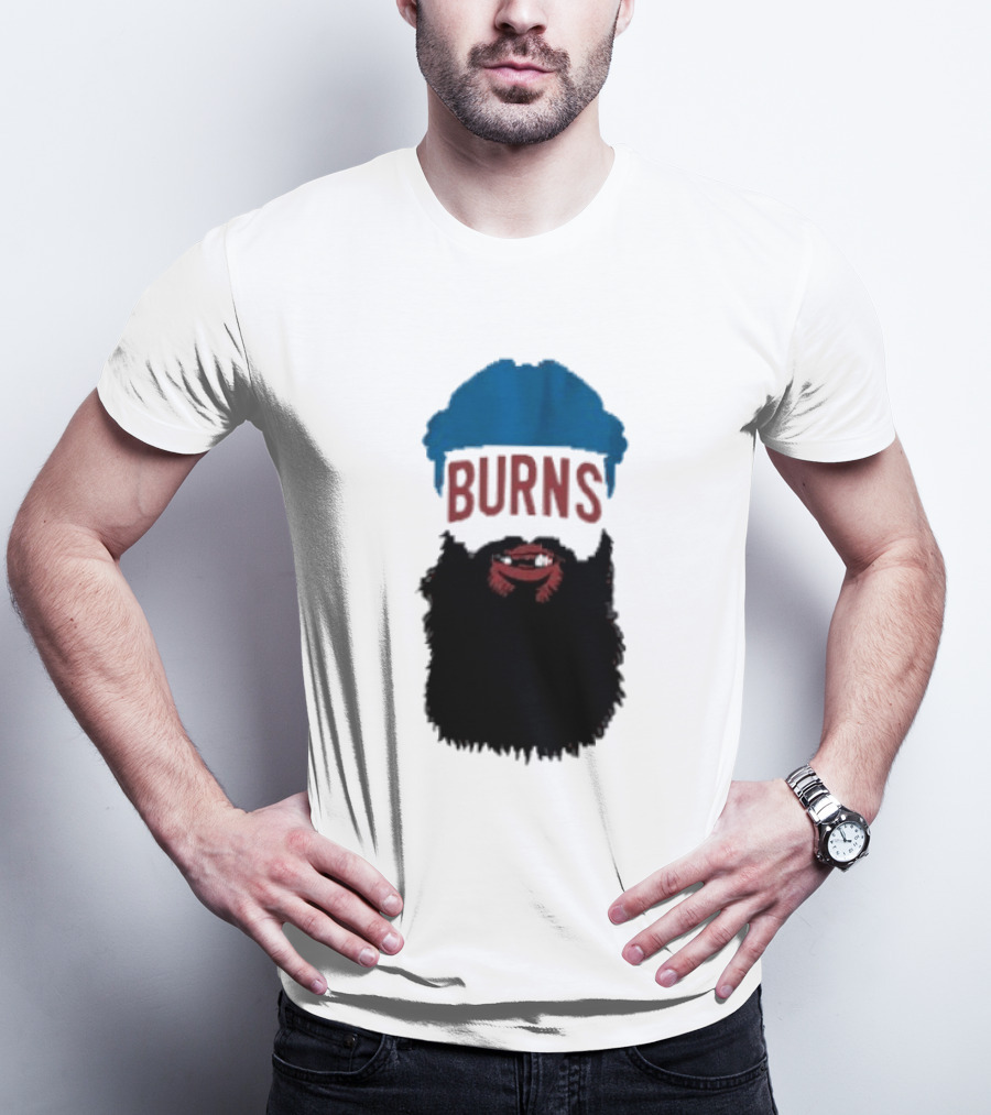 Brent Burns Beard Blue And Red Text Colorado Hockey Fan T-Shirt