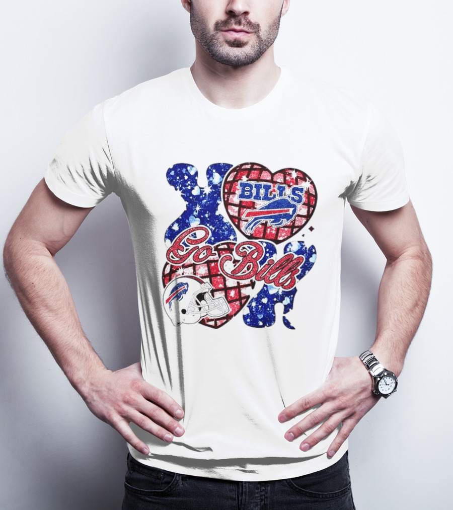 Buffalo Bills Go Bills Heart Valentine's Day Football T-Shirt