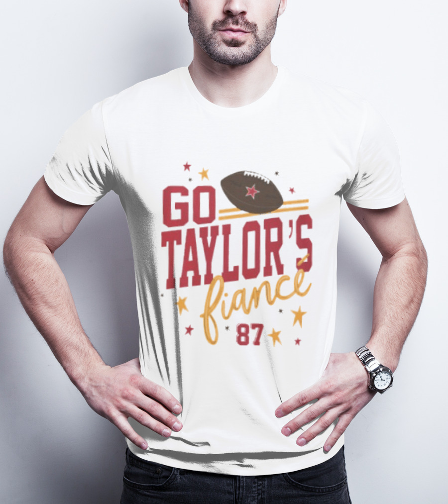 Go Taylor's Fiancé 87 Football Stars And Stripes T-Shirt