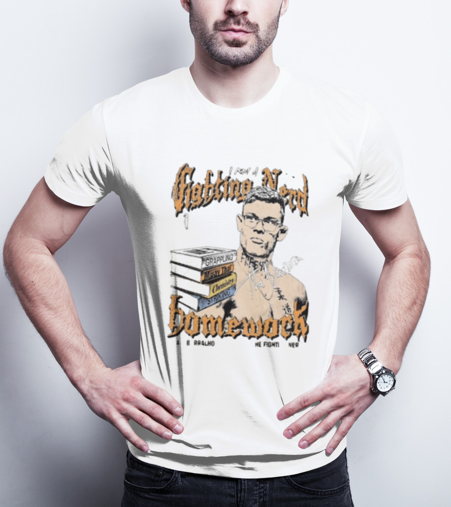 Caio Borralho Fighting Nerd Grappling Muay Thai Chemistry Homework Natural MMA T-Shirt
